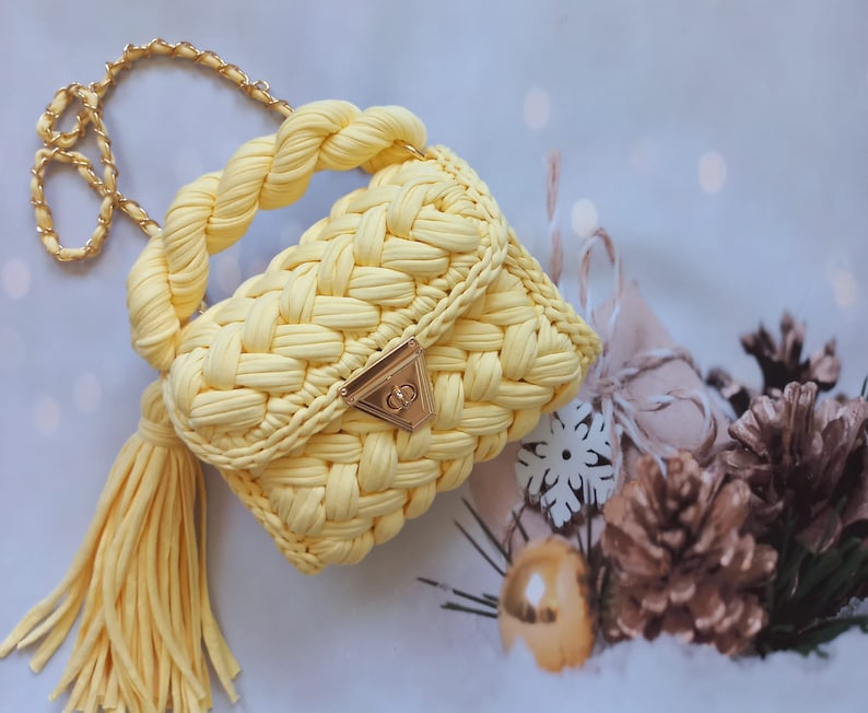 Crochet Bag Capri Luxury Bag Knit Shoulder Bag Handmade - Etsy