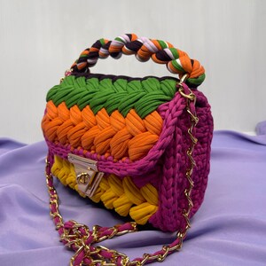 Crochet Bag Capri Bag Colourful Luxury Handmade Bag - Etsy
