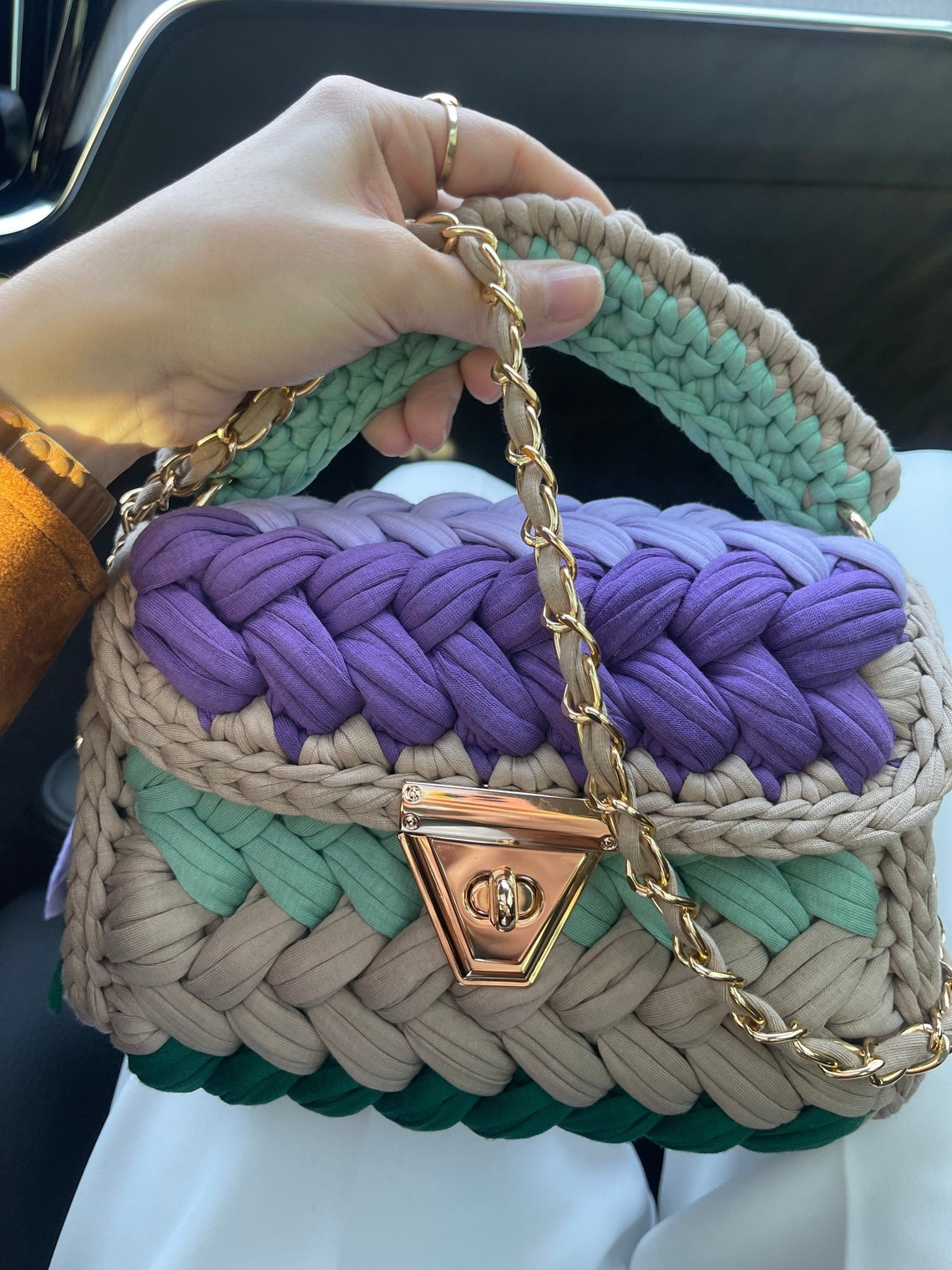 Crochet Bag Luxury Handmade Colorful Bag Capri Bag Shoulder | Etsy