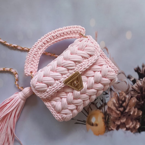 Hand Knit Bag - Etsy