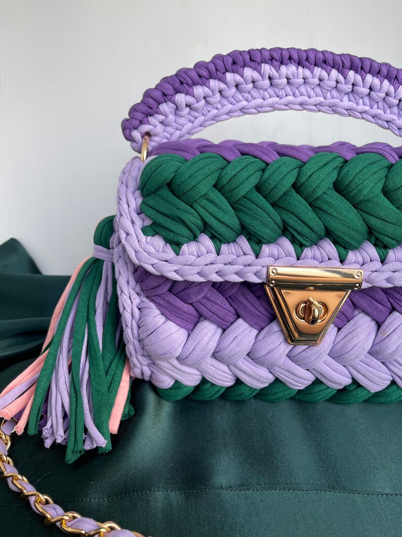 Crochet Bag Luxury Handmade Colorful Bag Capri Bag Shoulder | Etsy