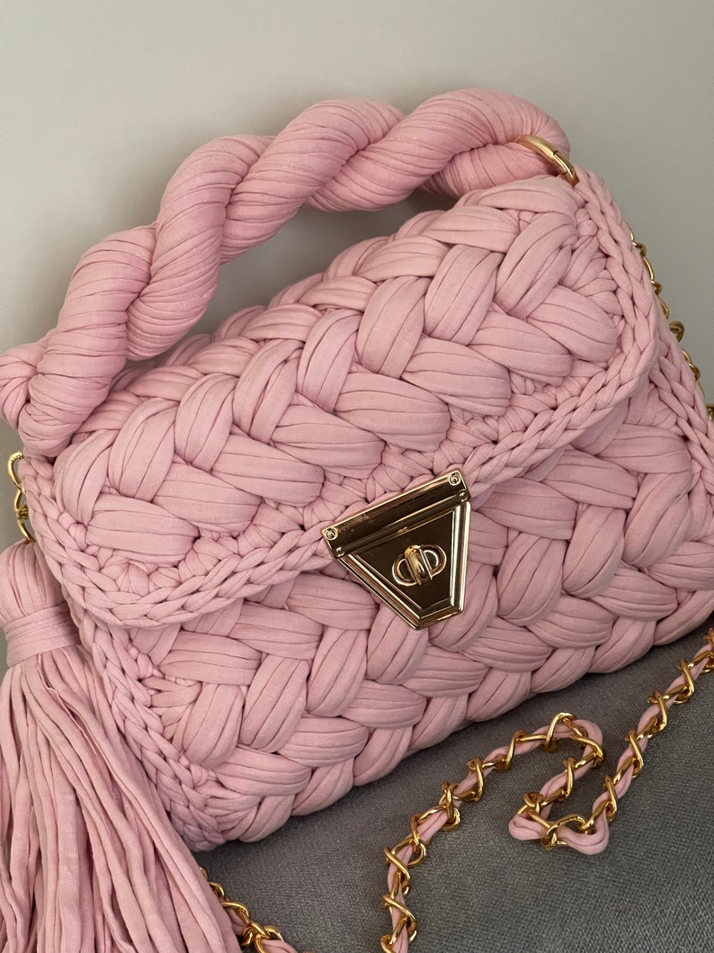 Crochet Bag Capri Luxury Bag Knit Shoulder Bag Handmade - Etsy