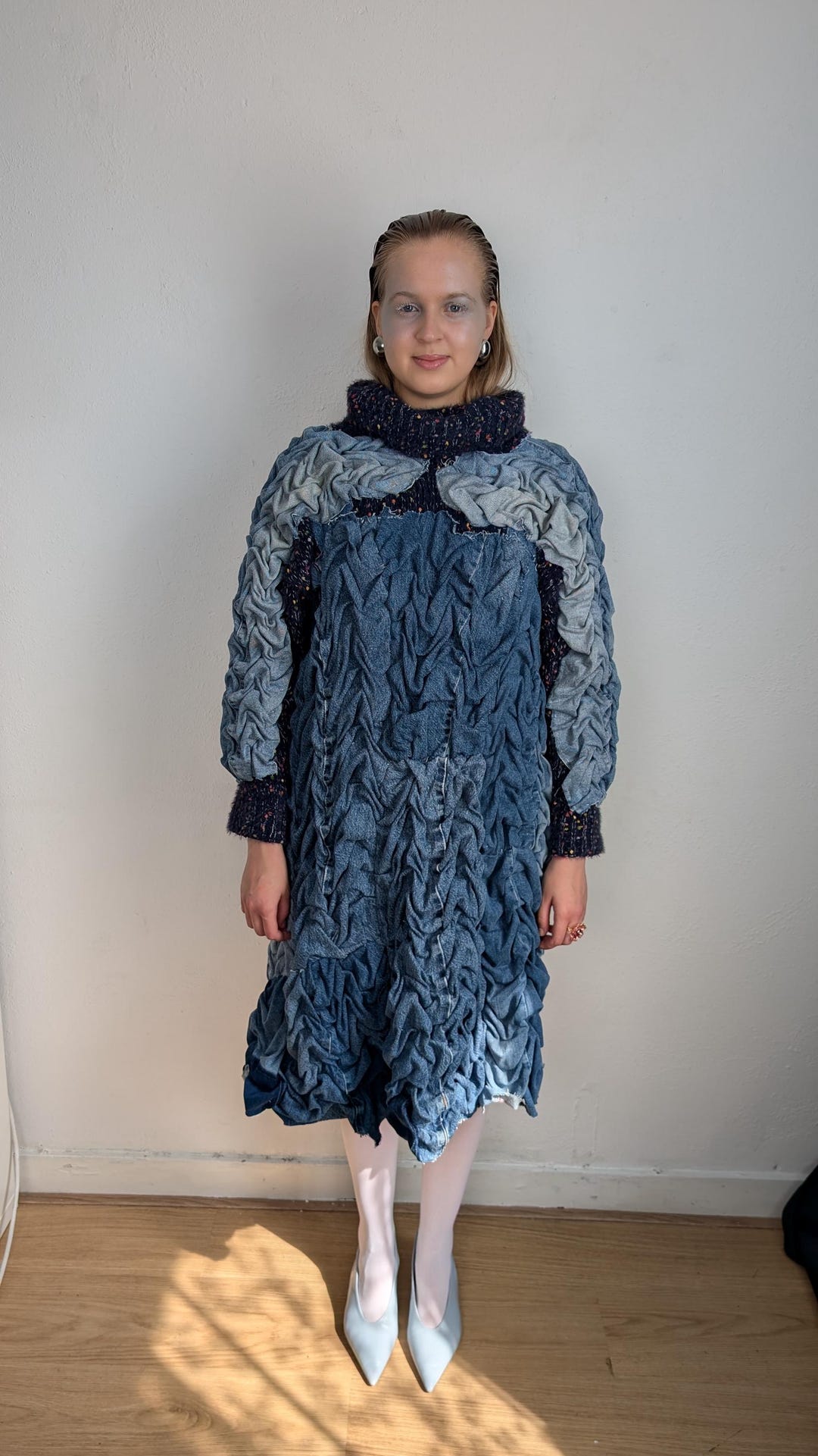 Artisan Denim Smock Dress Unique Couture Warmth for Cool Days - Etsy