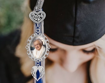 Graduate Remembrance Photo Memorial Tassel Charm-loss of Loved One ...