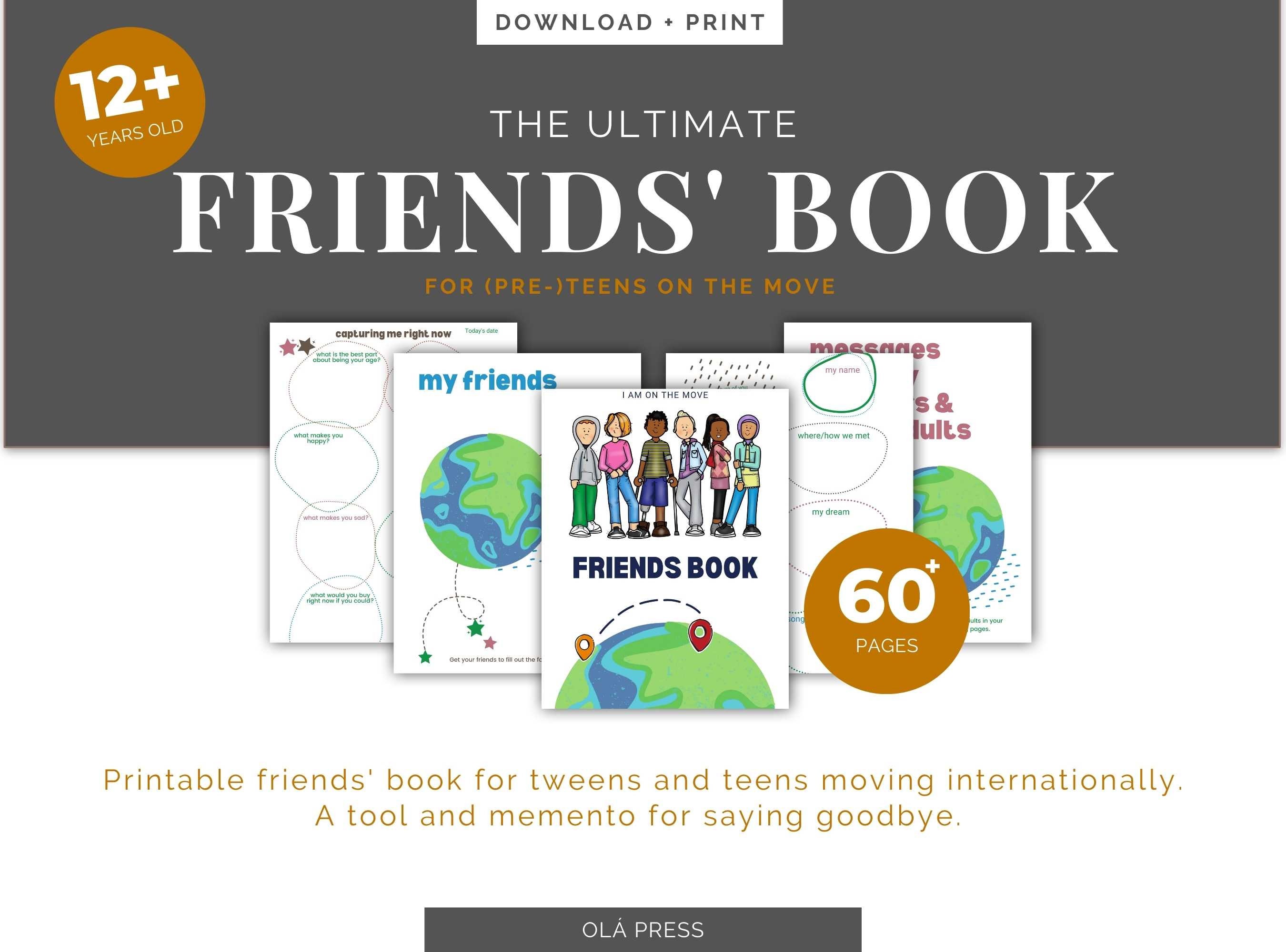 Friends Book - Leaving Party Gift/guestbook for Teens - Moving Book ...