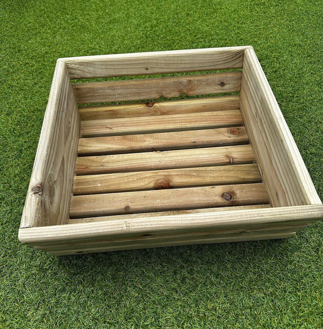 Outdoor Wooden Basket - Etsy