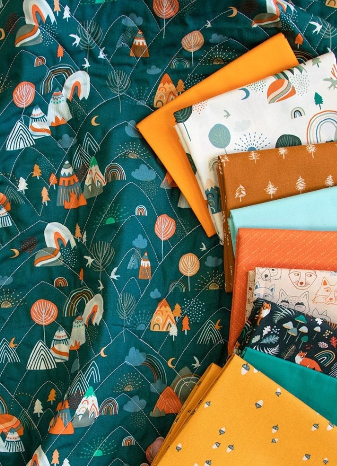 Timberline Nature Quilt Bundle Art Gallery Fabrics 10 Fat Quarter ...