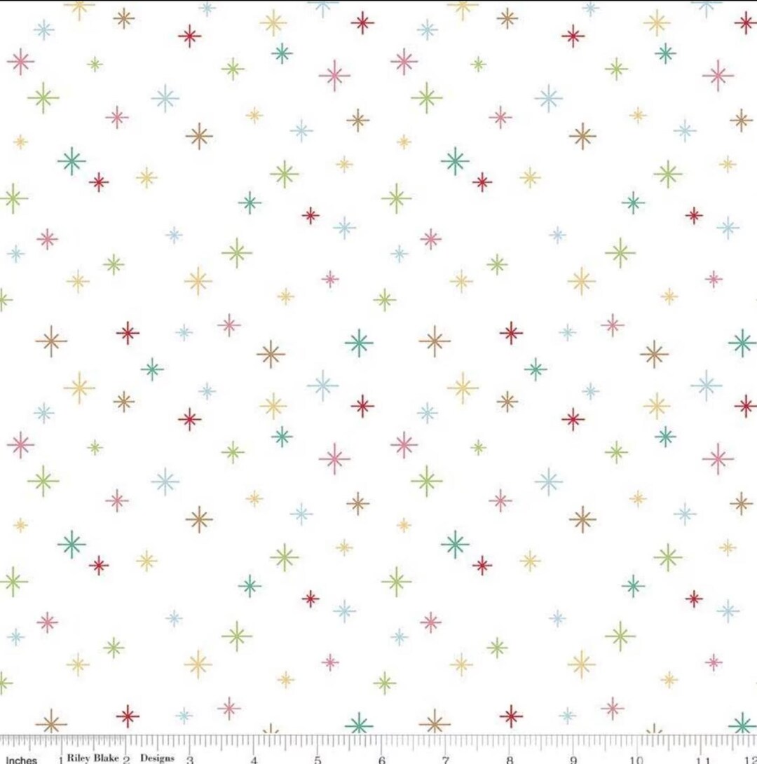 Cozy Christmas Sparkle White C5365-WHITE Riley Blake Designs Sparkles ...
