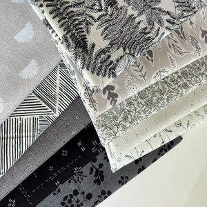 Grey Color Quilt Bundle Art Gallery Fabrics Fat Quarter / Half Yard ...