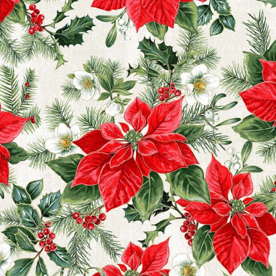 Scarlet Poinsettia Christmas Flower From Tis the Season Collection ...