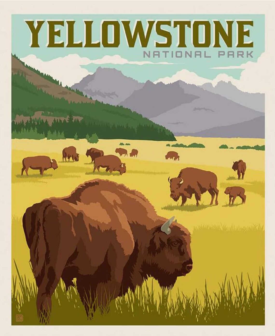 National Parks Poster Panel Yellowstone P8790-YELLOWSTONE Riley Blake ...