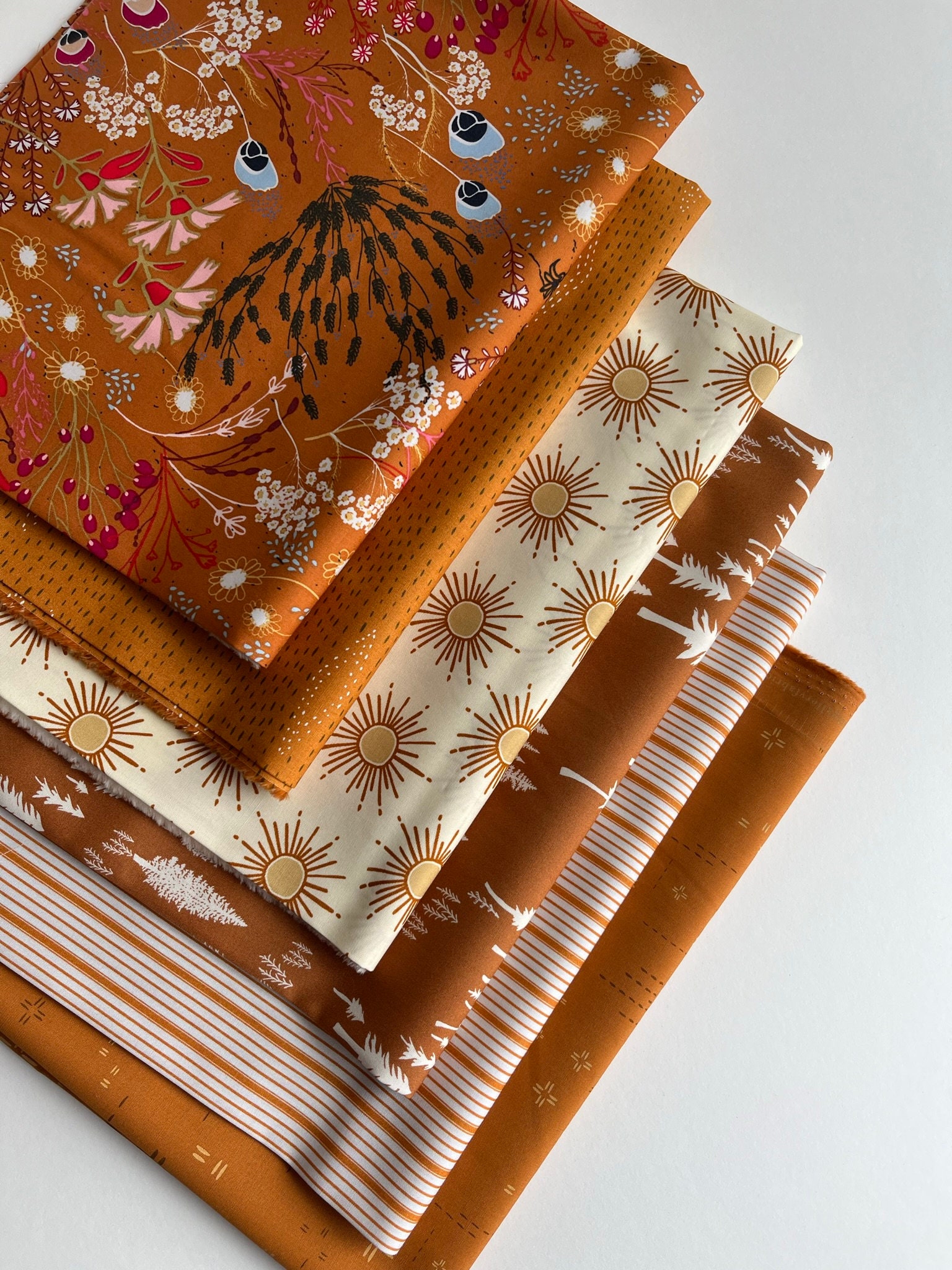 Curated Fat Quarter Bundle Sun Shine Gold Copper Rich Color Art Gallery ...