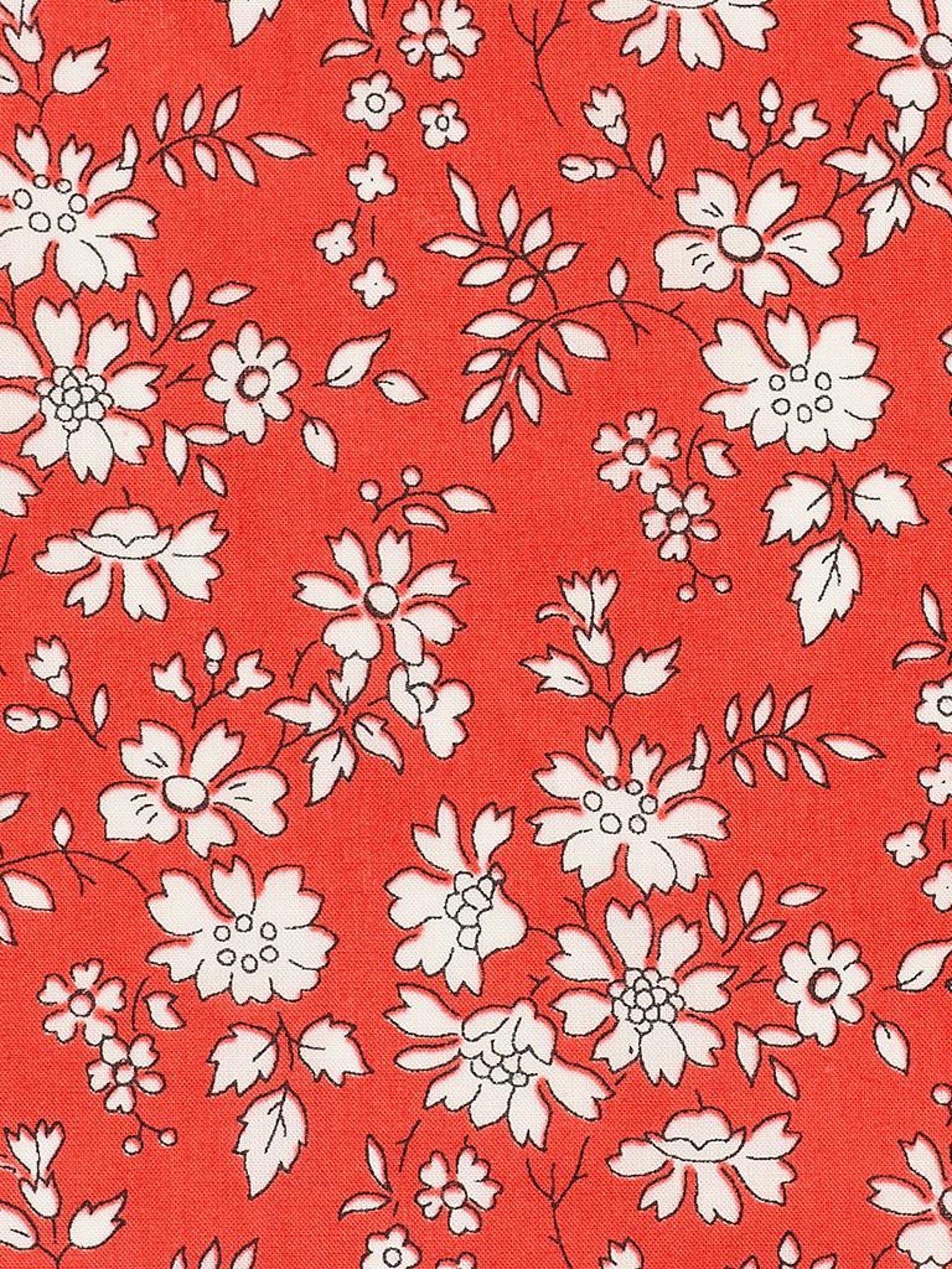 Liberty Fabric Capel Red Tana Lawn Cotton Fabric 03633055AB - Etsy
