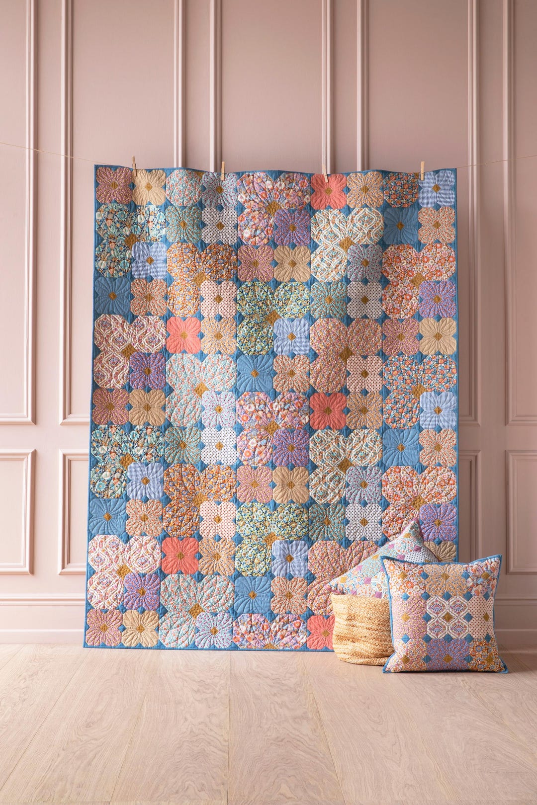 Wallflower Quilt Kit in Prussian Wallflower Collection by Tilda Fabrics Top and Binding Only - Etsy