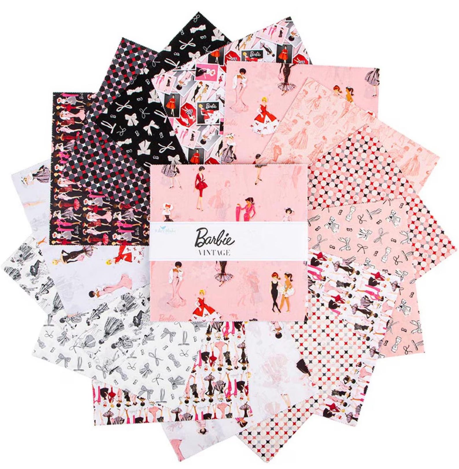 Riley Blake Barbie™ Vintage Barbie™ Vintage Fat Quarter Bundle FQ-16890 ...