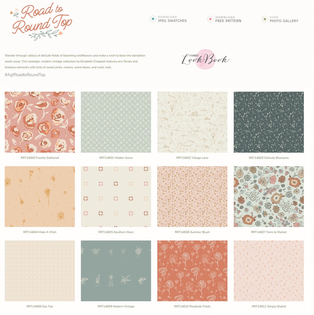 Road to Round Top Collection * 12 Pieces Fat Quarterbundle Half Yard ...
