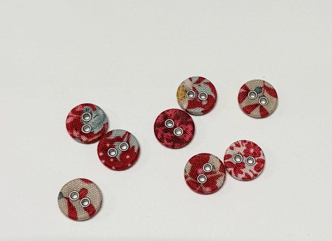 Tilda Merry Little Christmas Buttons 0.45 in Small Size Version 8pcs ...