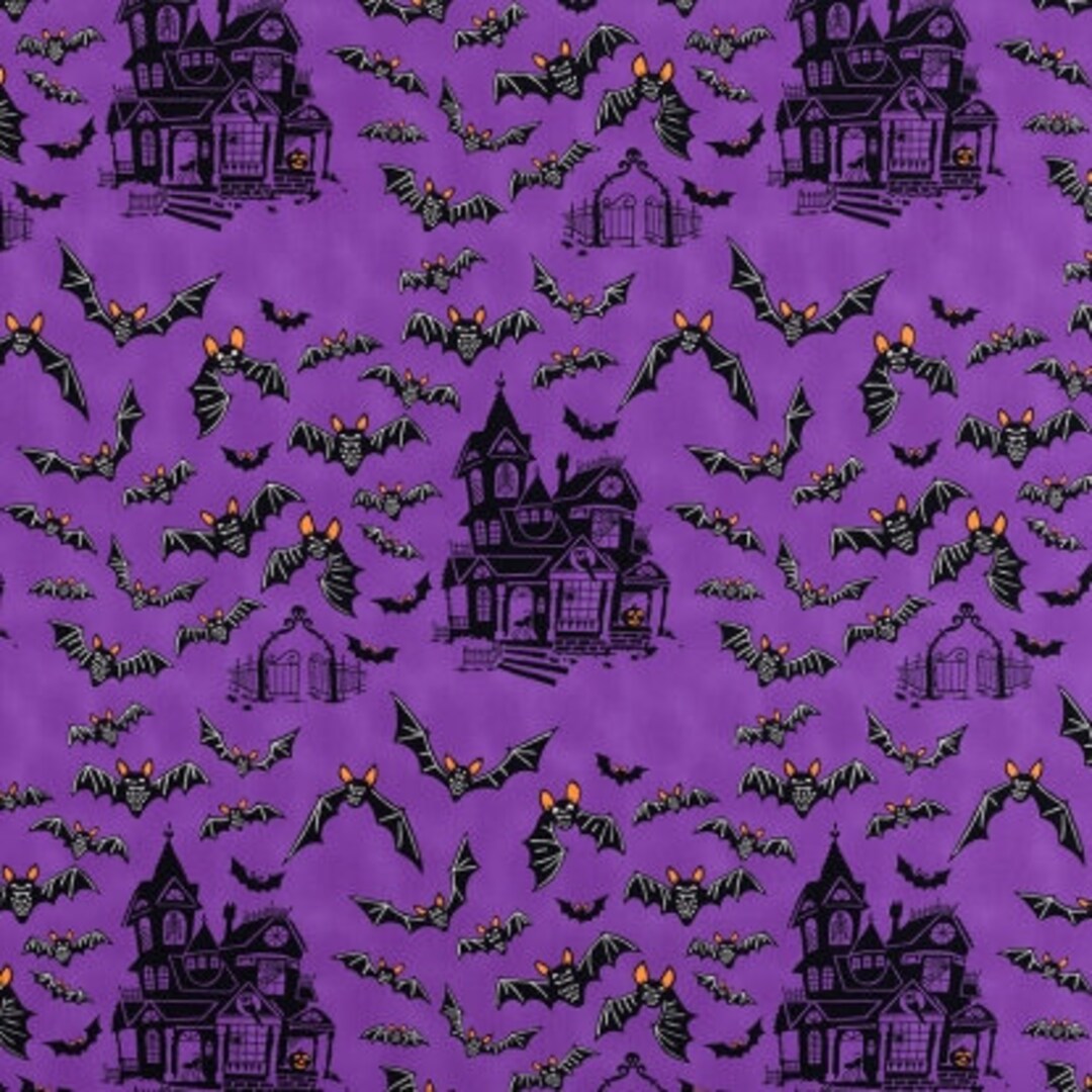 Clearance -- " Haunted House " From Alexander Henry Cotton Quilt Fabric ...
