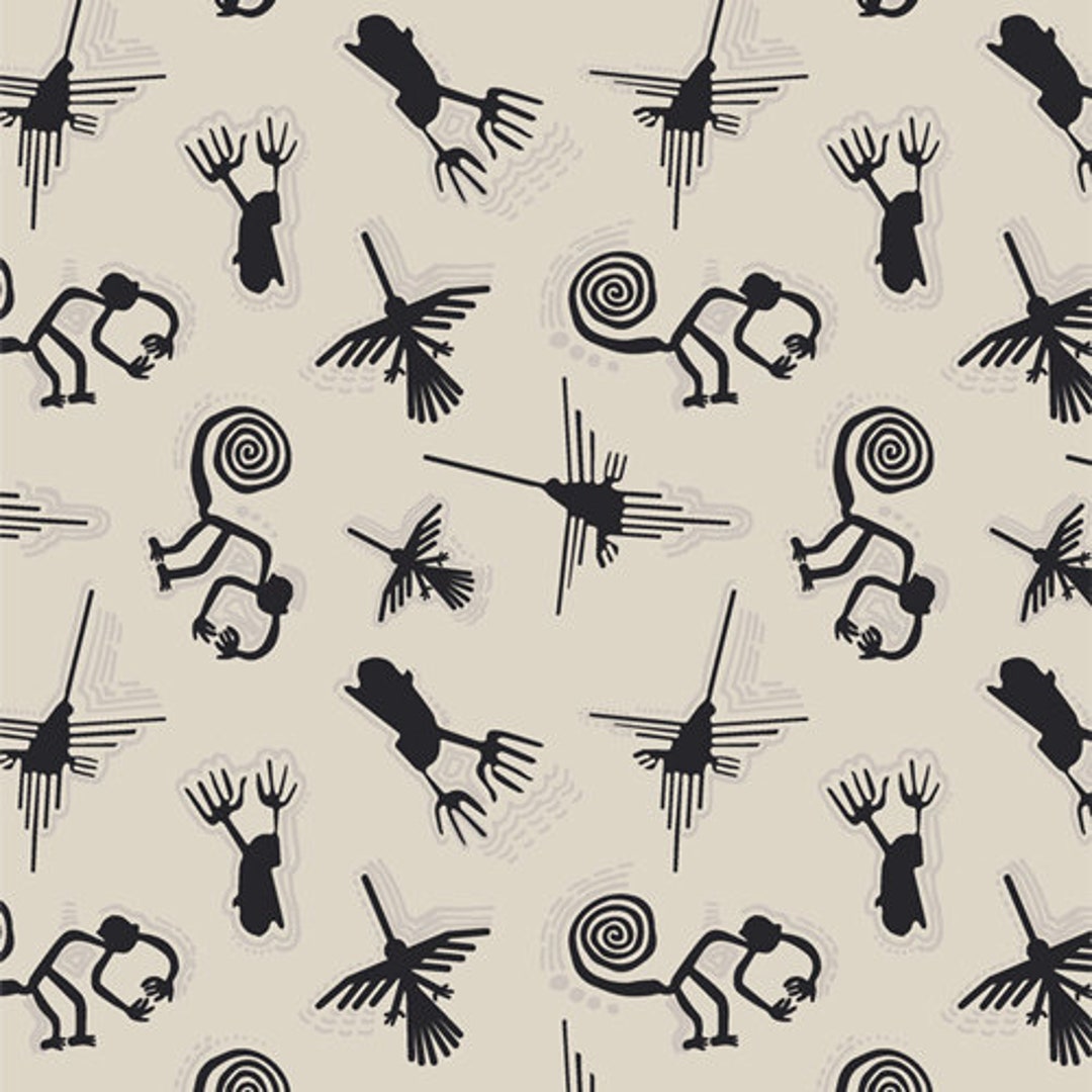 Clearance -- Nazca Lines of " Andina Collection " by Art Gallery Fabric ...