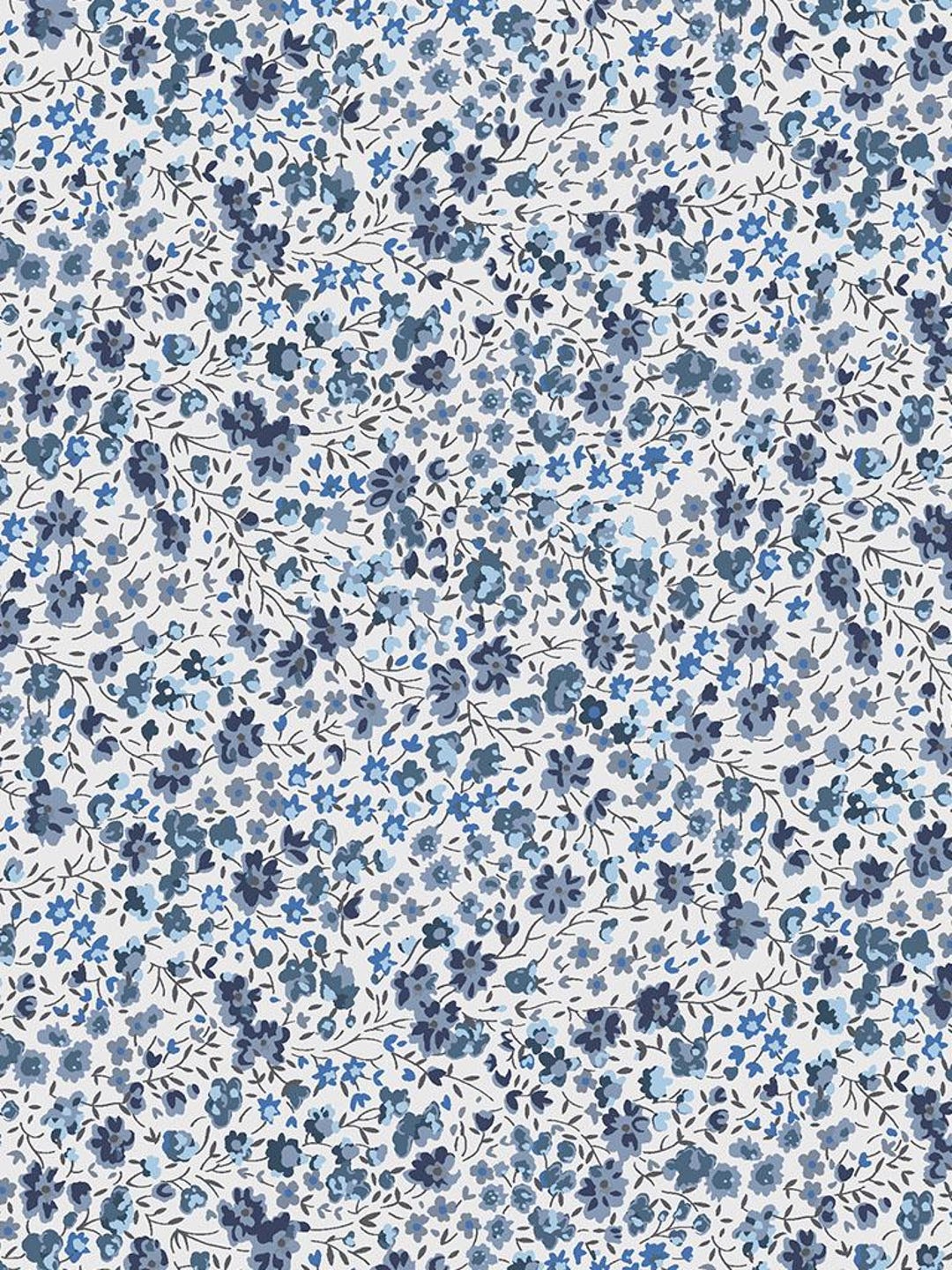 Liberty Fabrics Phoebe Tana Lawn Fabric Blue 03632090R - Etsy