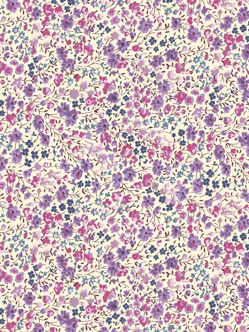 Tissu Liberty Fabrics Phoebe Tana pourpre 03632090S - Etsy France