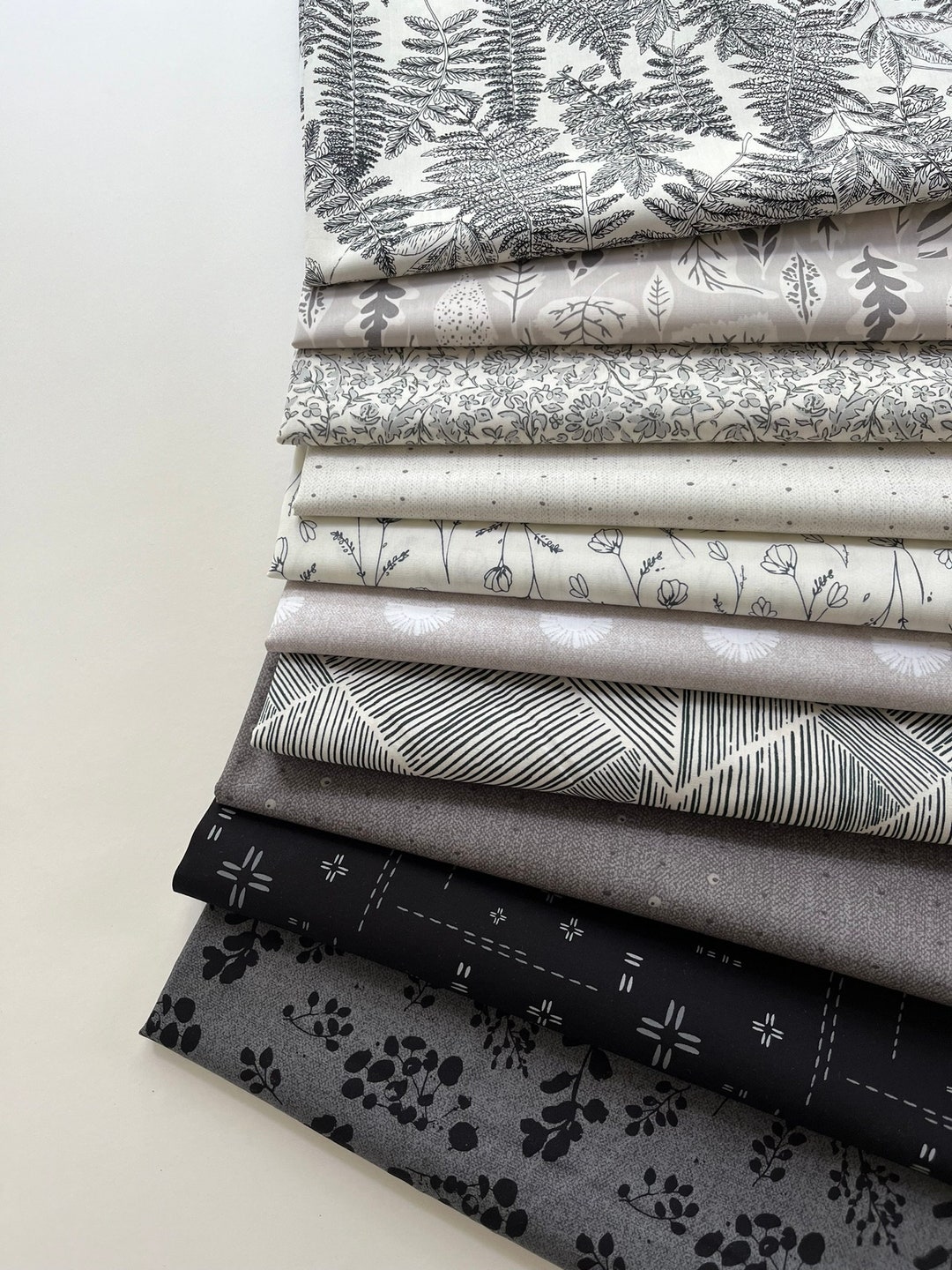 Grey Color Quilt Bundle Art Gallery Fabrics Fat Quarter / Half Yard ...