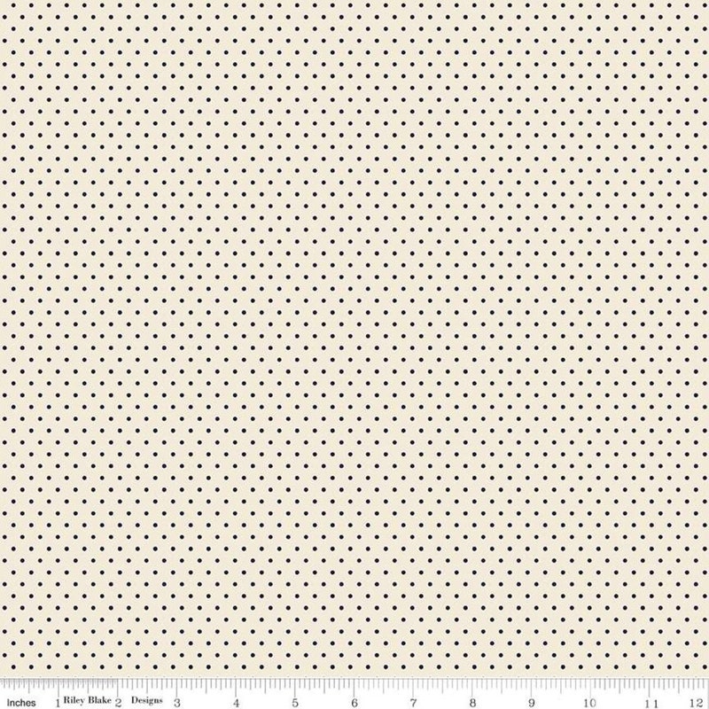 Navy Dot on Cream Fabric - Etsy