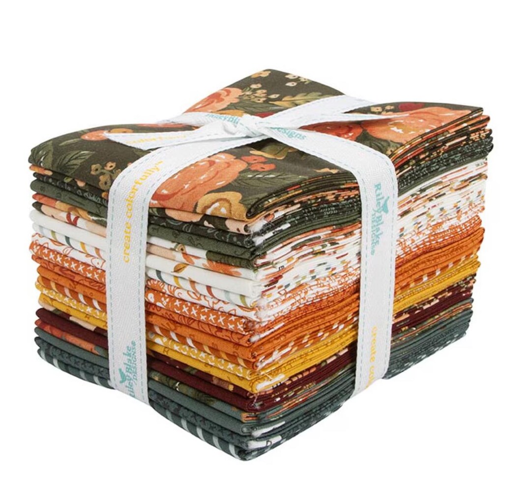 Riley Blake Happy Fall Days Fat Quarter Bundle Autumn Fall Fabric FQ ...