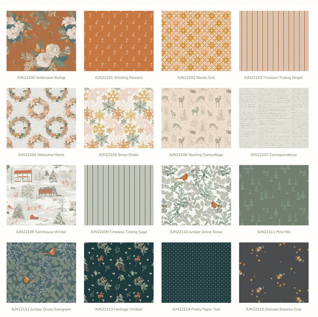 Juniper Collection * Half Yard Bundle Full Collection by Sharon Holland ...