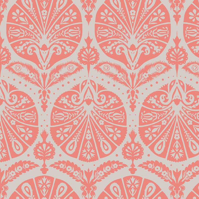 Coral Damask - Etsy