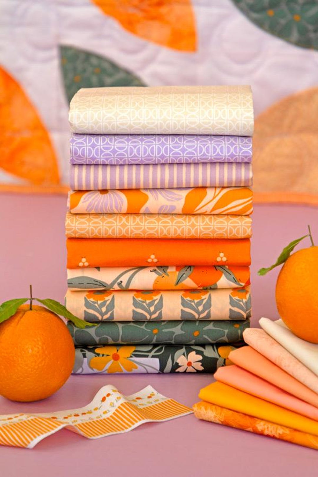 Tangerine 16 Quilt Fabric Curated Fat Quarter Bundle Quarters Art ...