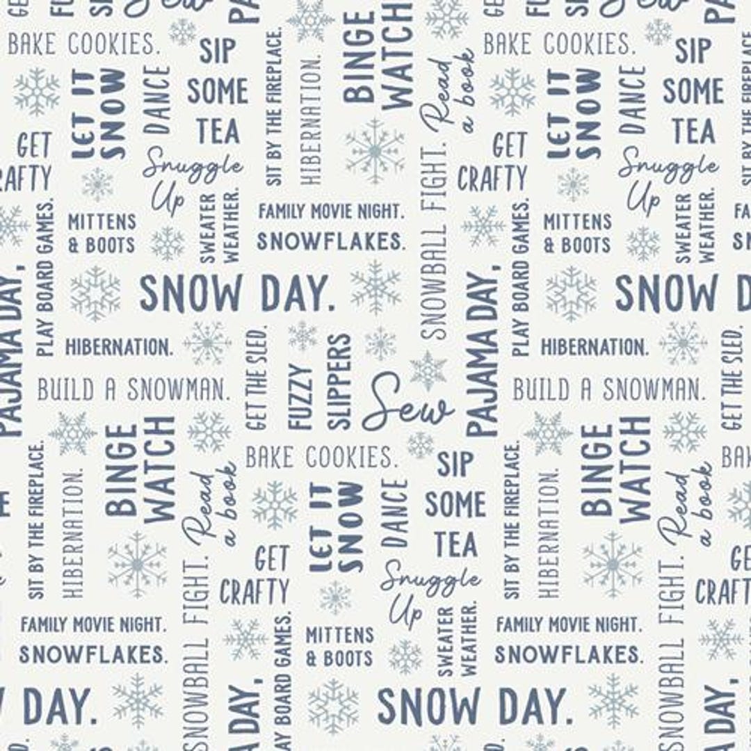 Clearance Snow Day Fabric Collection – Winter Snow – Snowbound SND ...