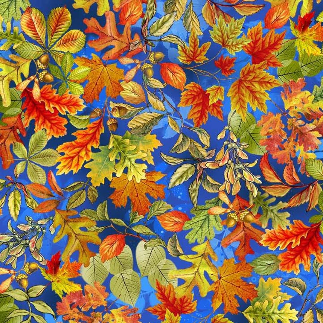 FAIRY LEAVES (DDC11524-ROYA-D ) From Michael Miller Quilt Fabrics - Etsy