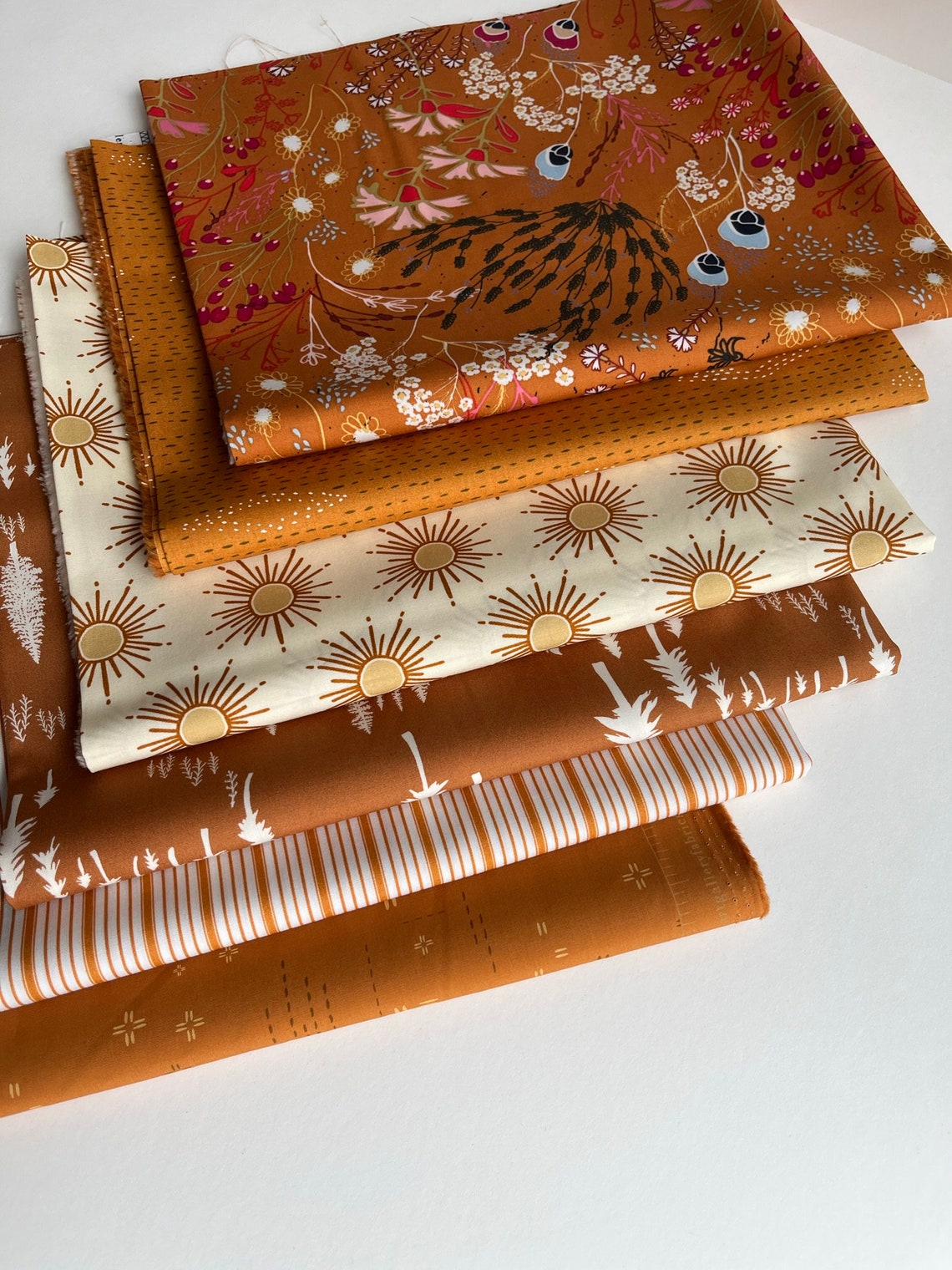 Curated Fat Quarter Bundle Sun Shine Gold Copper Rich Color Art Gallery ...