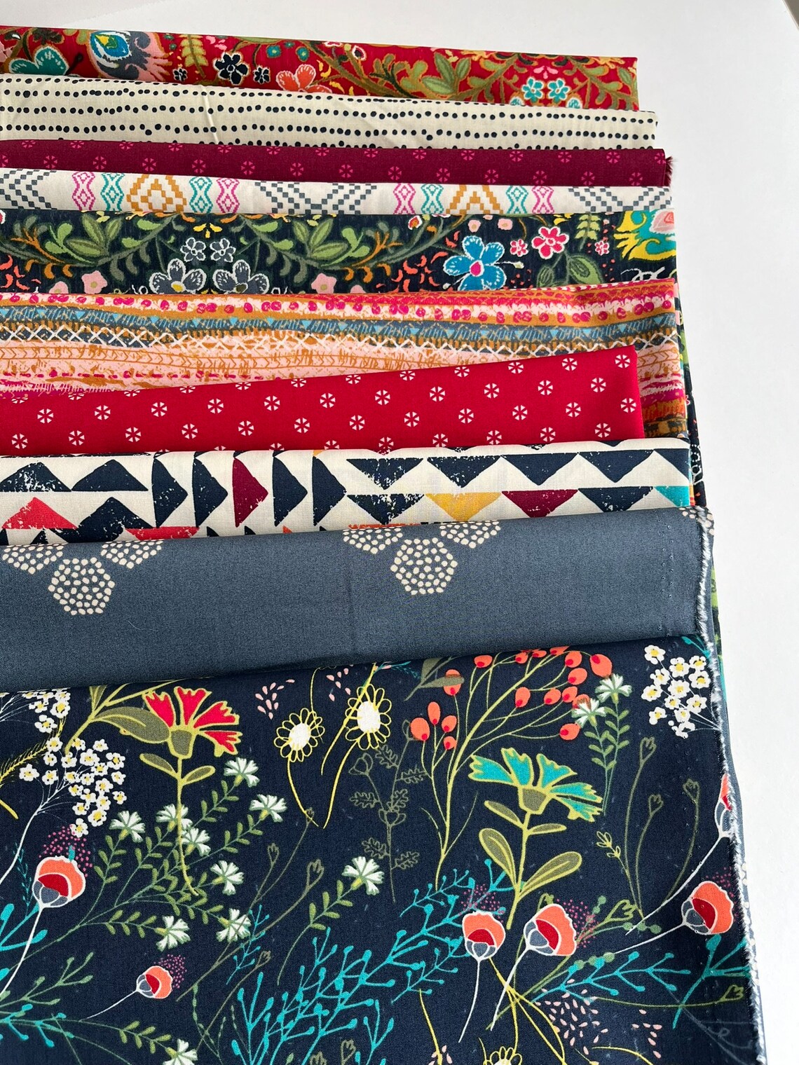 17D INDIE FOLK Collection Boho Fabric Art Gallery Fabrics AGF 18 Fat ...