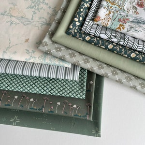 Hand Picked Sage Green Color Bundle 10 Pieces From Art Gallery Fabrics ...