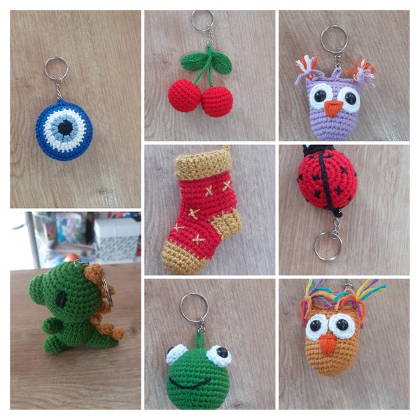 Hand Knit Key Chain - Etsy