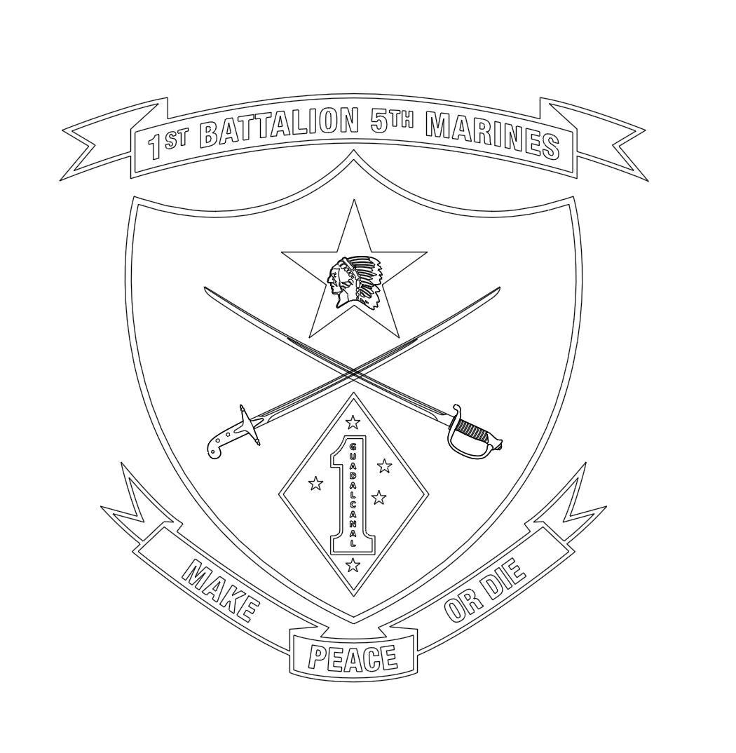 1st Battalion 5th Marines SVG File - Etsy