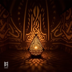 Viking Shadow Lantern – Norse Thor Hammer Mjolnir Pegan Night Light - Etsy