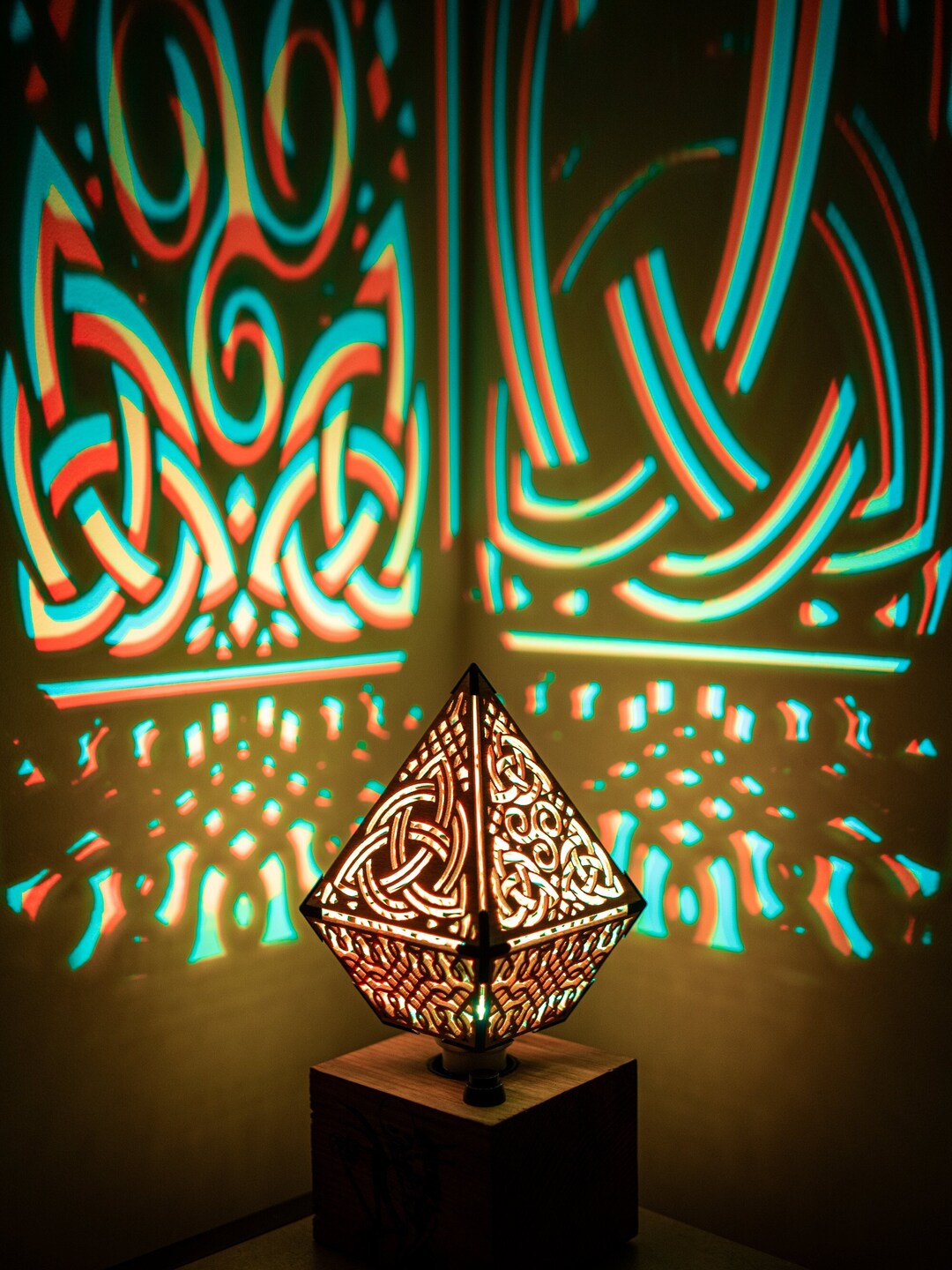 Viking Shadow Lamp Beautiful Celtic Trinity Knot Light Art and Norse ...