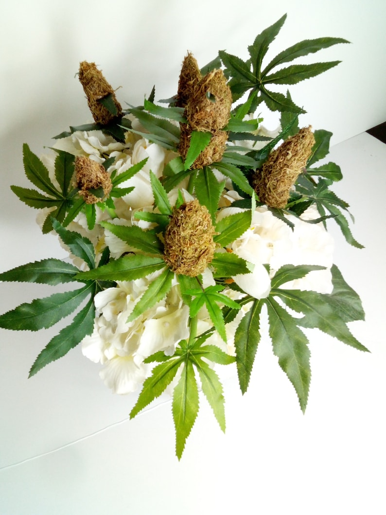 Floral Centerpiece Stoner Weed Wedding Fake Weed Artificial Marijuana ...