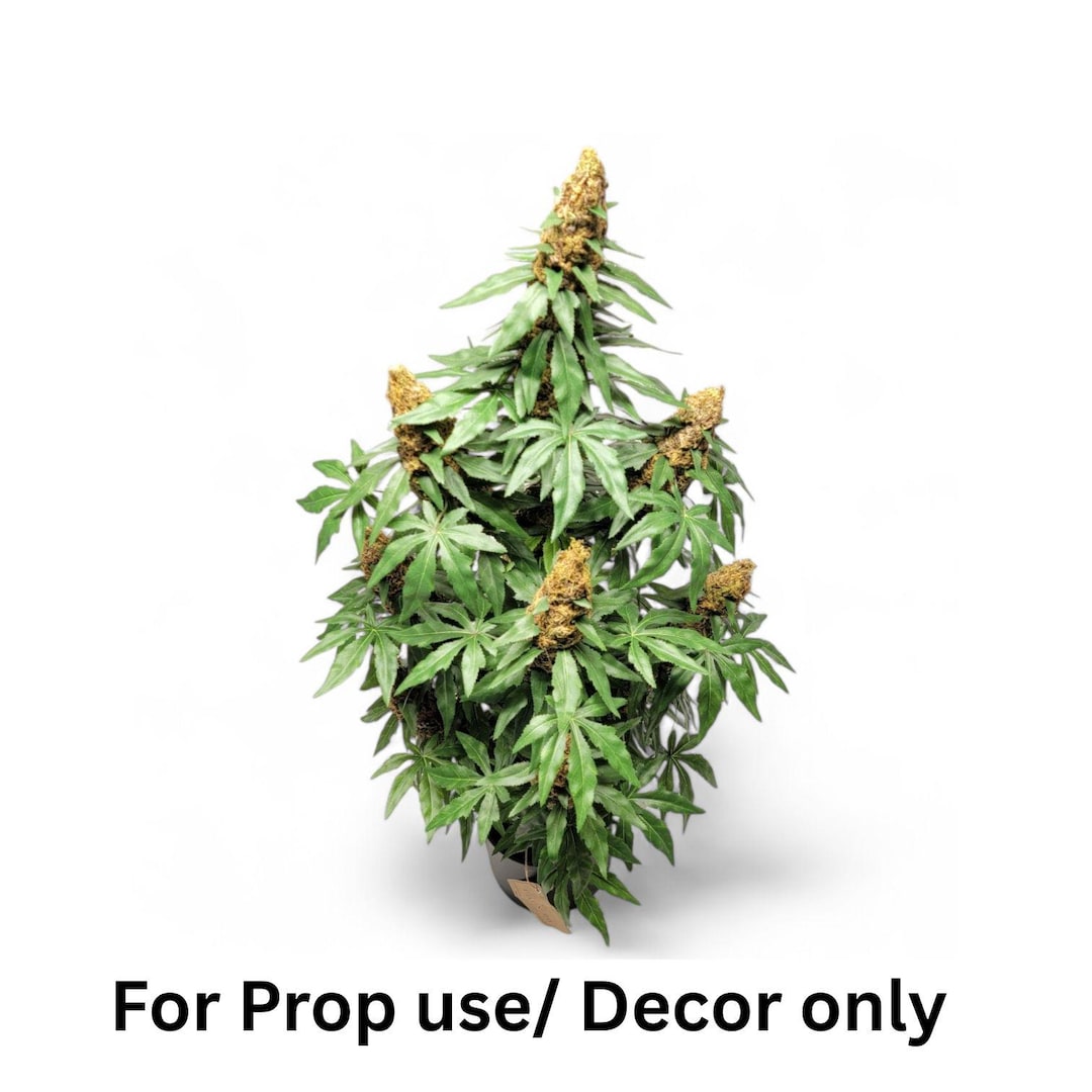 3.5 Foot Tall Faux Cannabis Plant With Pot – Realistic Artificial ...