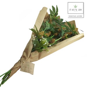 420 Decor Cannabis BOUQUET 5pc Long Stem Artificial Marijuana Plant ...