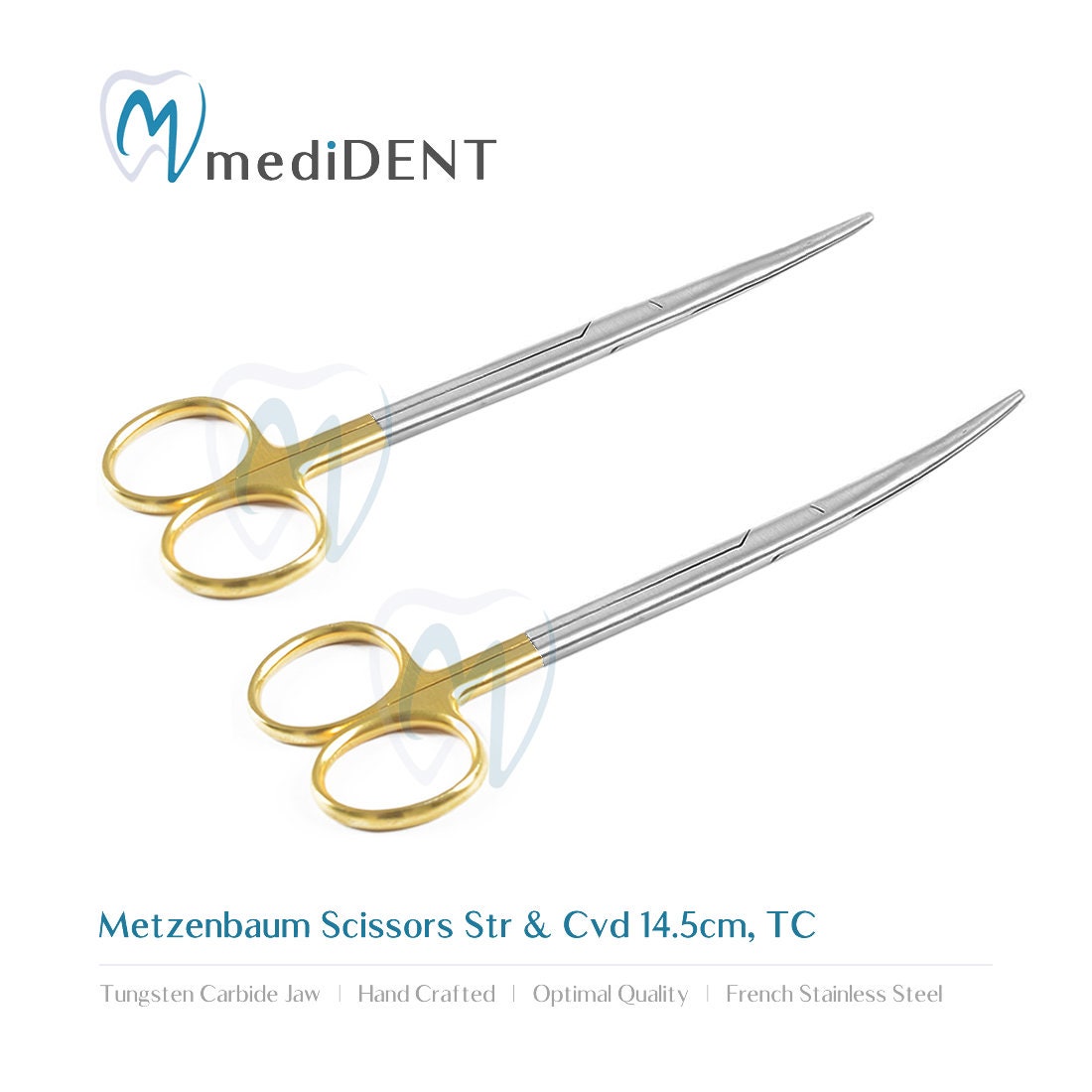 Metzenbaum Scissors 14.5cm Dental Surgical Str & Cvd Instruments Tc ...