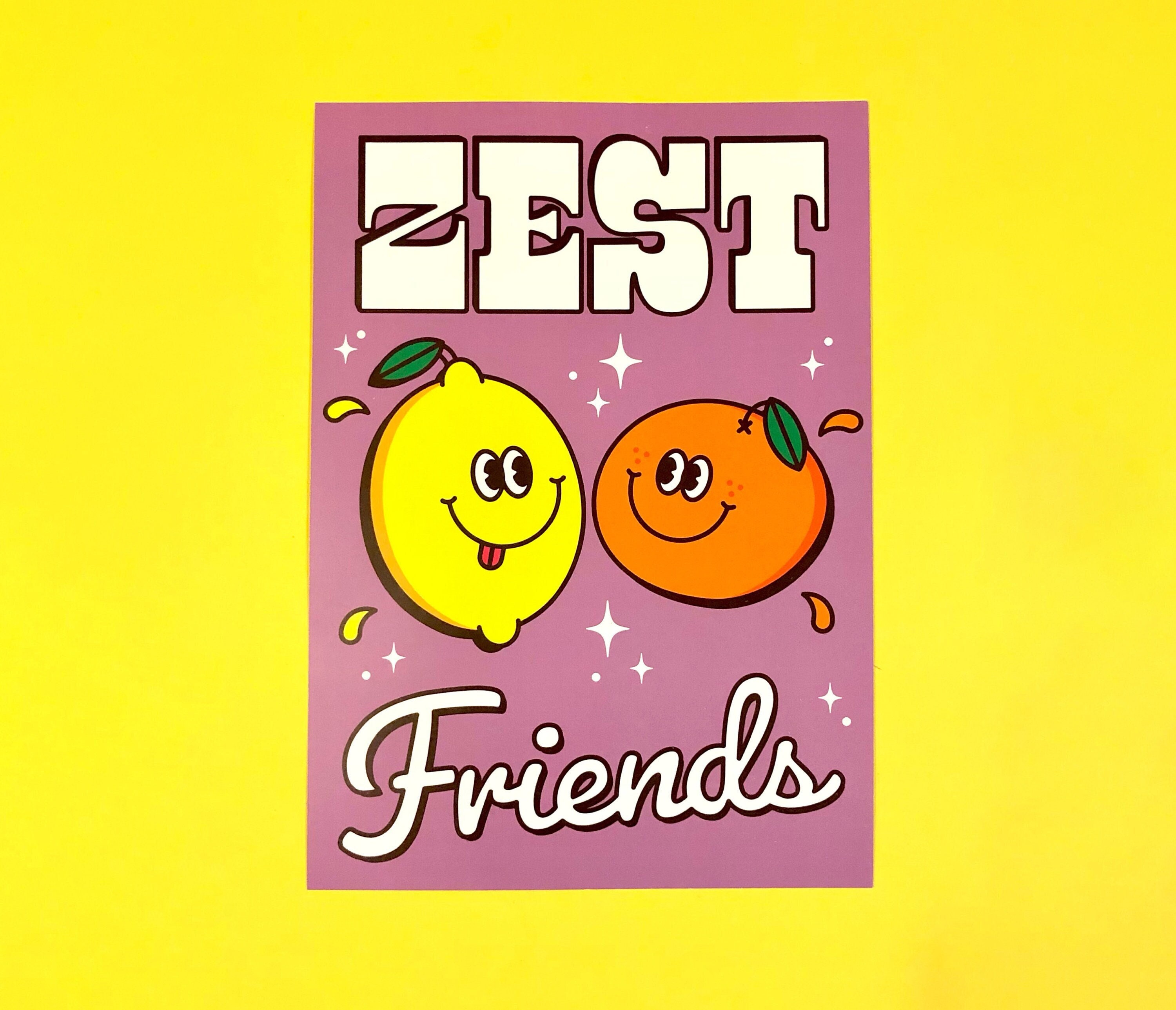 Zest Friends A4 Art Print - Etsy