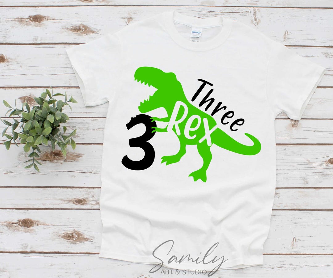 Three Rex, 3rd Birthday Svg, Dinosaur Birthday Svg, T-rex Birthday Svg ...