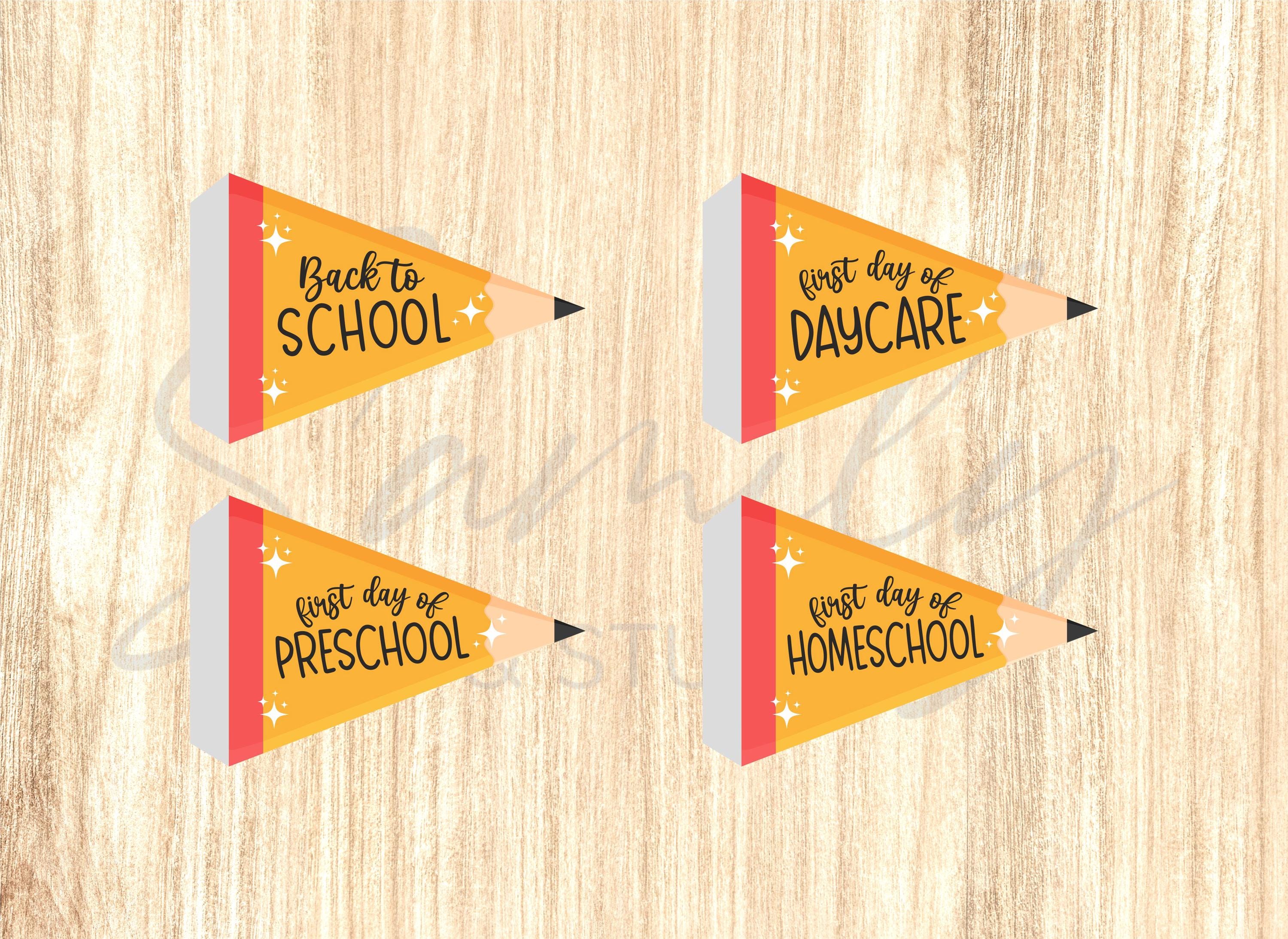 First Day of School Printable Pennant Flags Bundle PDF, Printable Back ...