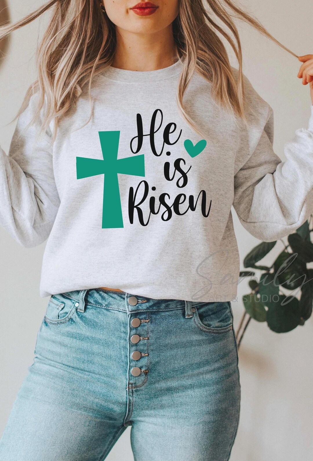 He is Risen Svg, Christian Svg, Distressed Cross Svg, Jesus Qoute Svg ...