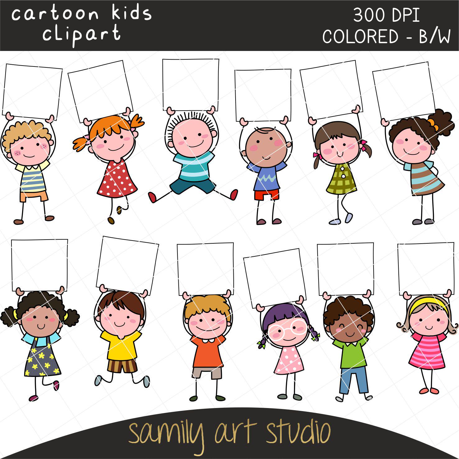 Cartoon Kids Clipart, Cartoon Kids Png Hand Drawn Cartoon Kids Clipart ...