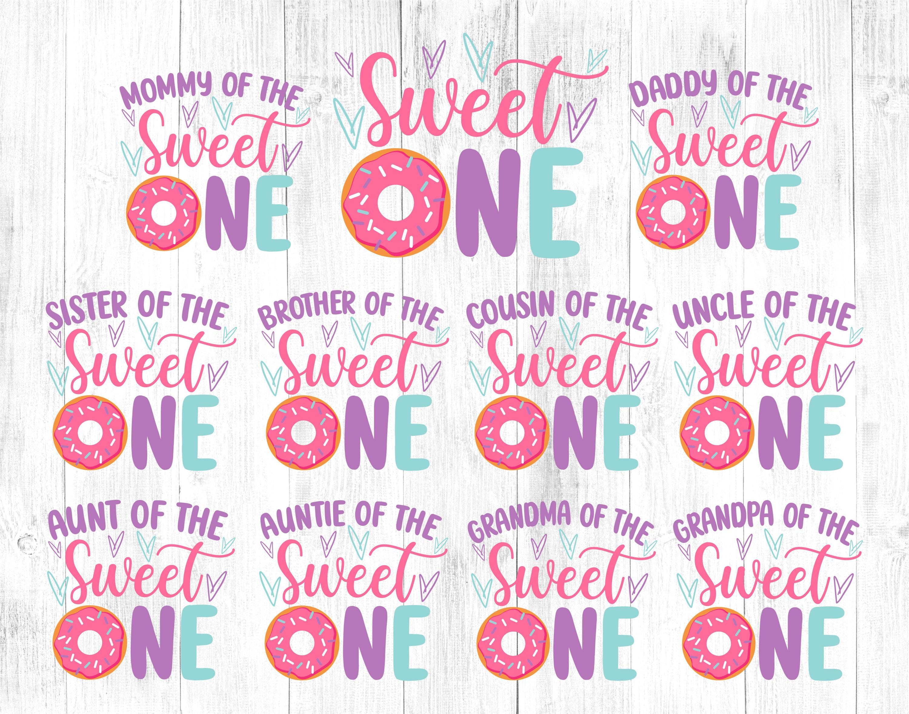 Sweet One Birthday Svg Bundle, Donut Theme Birthday Svg,matching Family ...